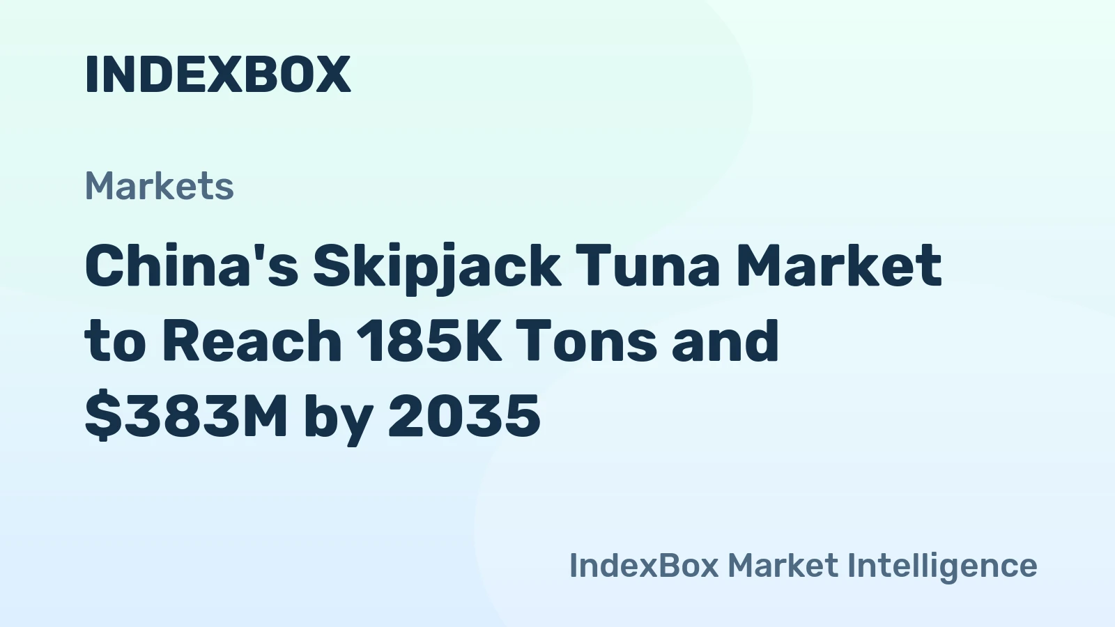 China's Skipjack Tuna Market to Reach 185K Tons and $383M by 2035