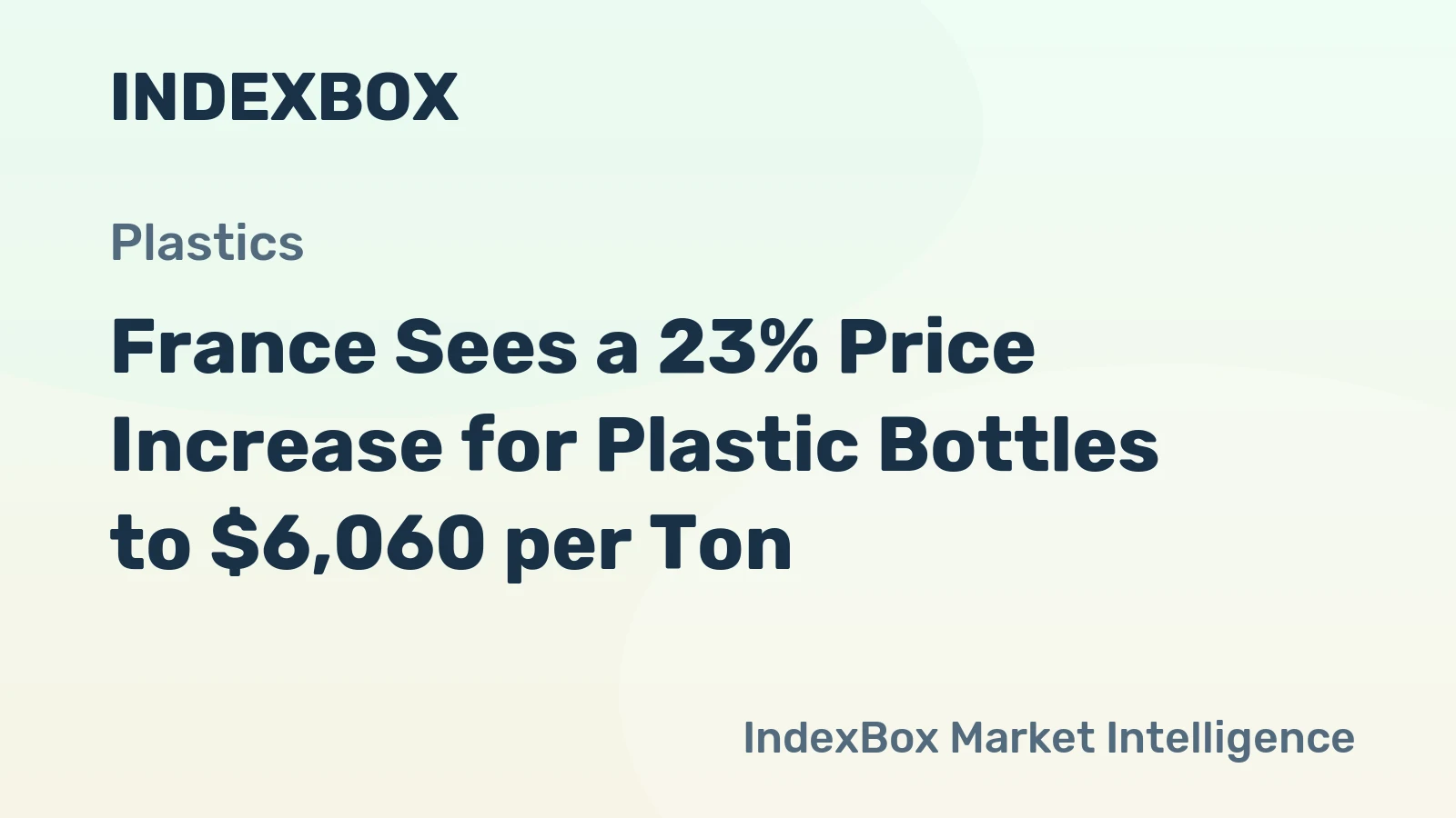 France Sees a 23% Price Increase for Plastic Bottles to $6,060 per Ton