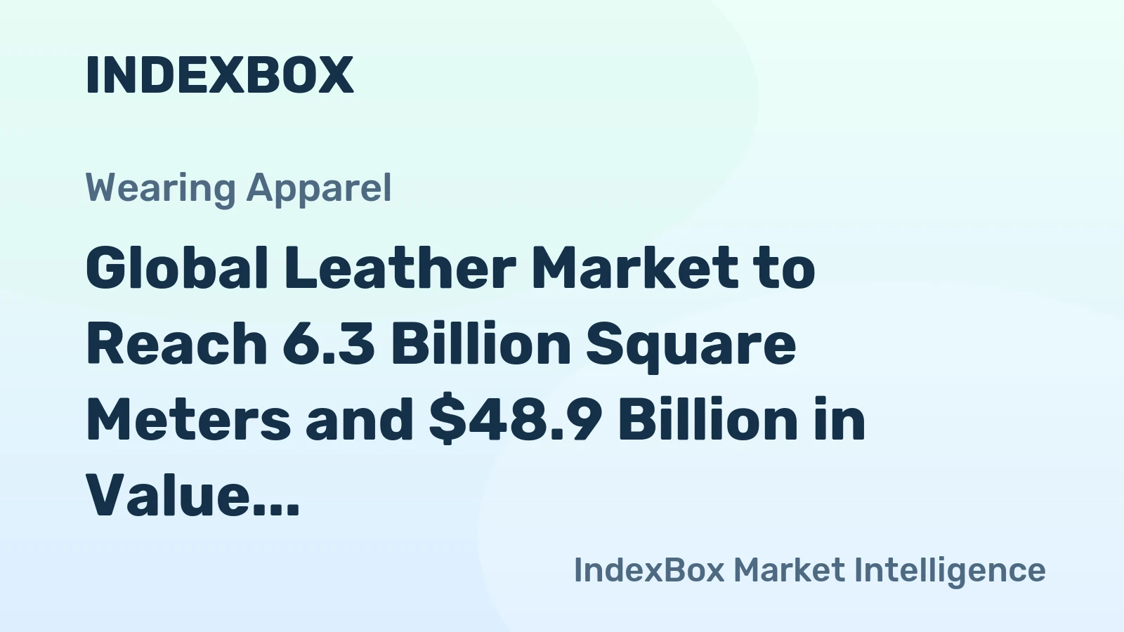 Global Leather Market to Reach 6.3 Billion Square Meters and $48.9 Billion in Value by 2035
