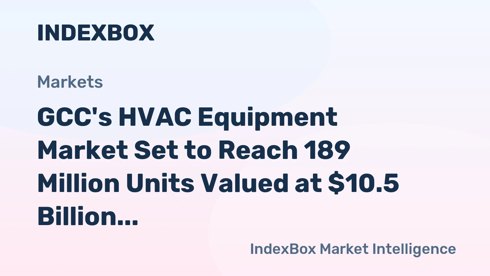 GCC's HVAC Equipment Market Set to Reach 189 Million Units Valued at $10.5 Billion by 2035