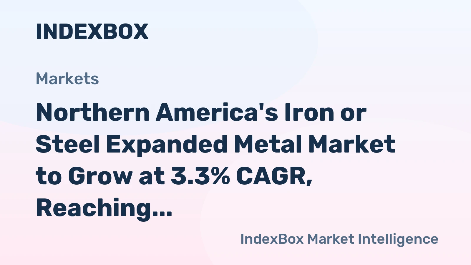 Northern America's Iron or Steel Expanded Metal Market to Grow at 3.3% CAGR, Reaching 296K Tons by 2035