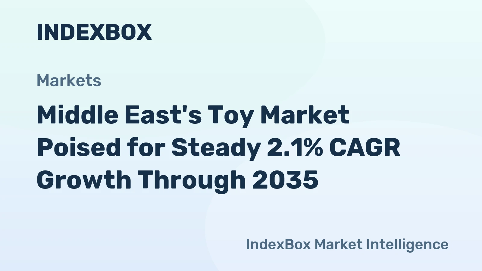 Middle East's Toy Market Poised for Steady 2.1% CAGR Growth Through 2035