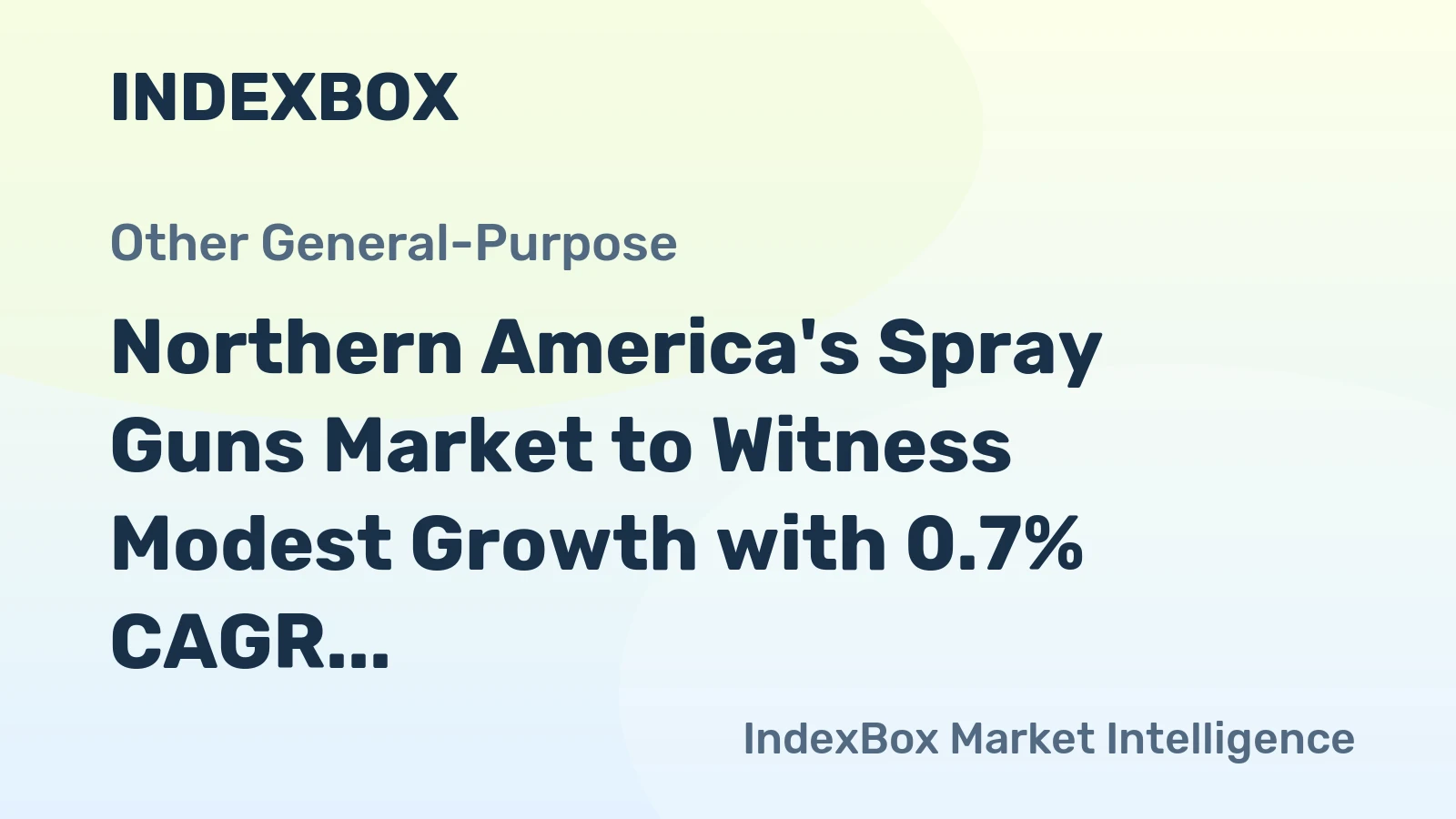 Northern America's Spray Guns Market to Witness Modest Growth with 0.7% CAGR