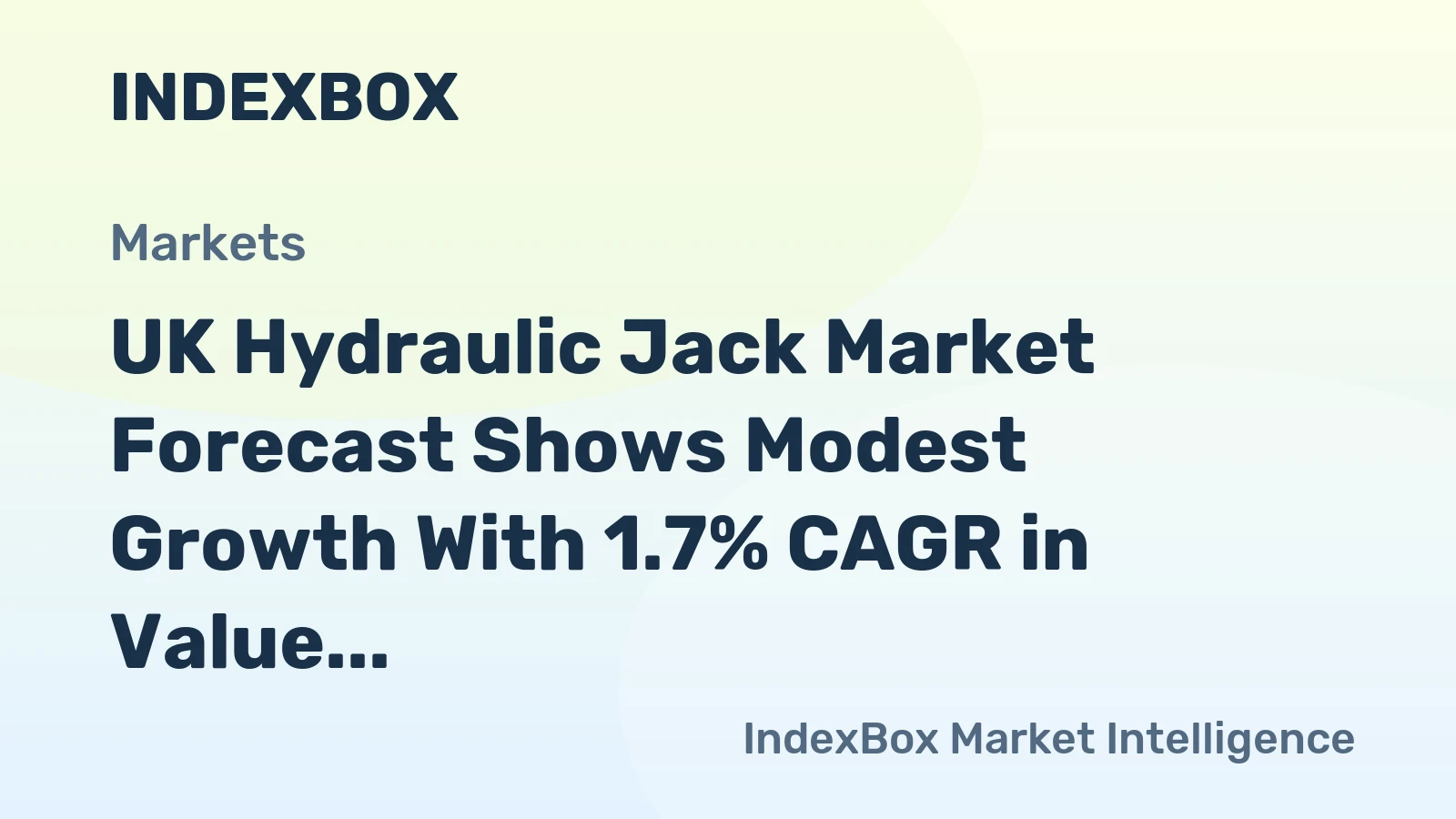 UK Hydraulic Jack Market Forecast Shows Modest Growth With 1.7% CAGR in Value