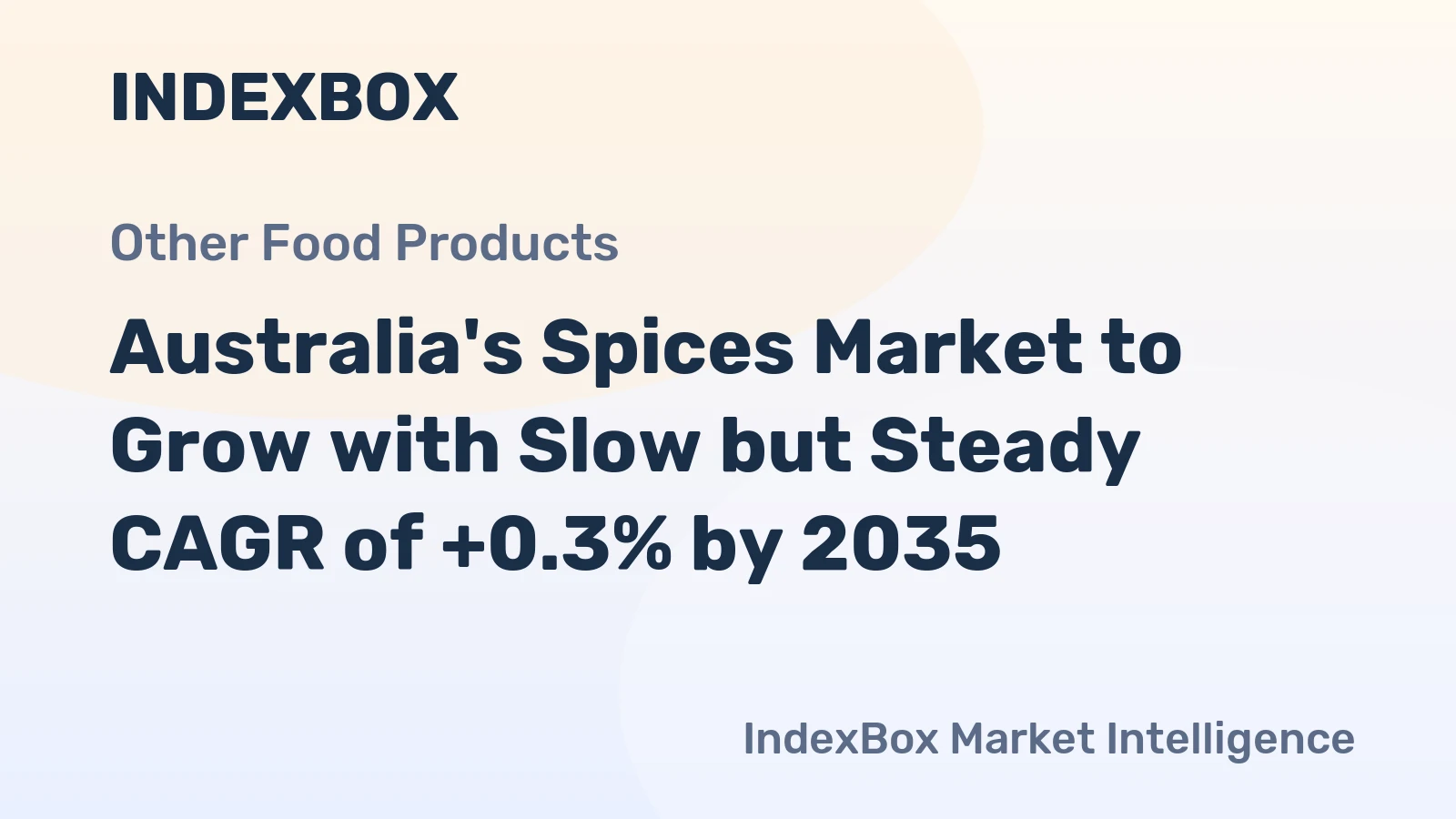 Australia's Spices Market to Grow with Slow but Steady CAGR of +0.3% by 2035