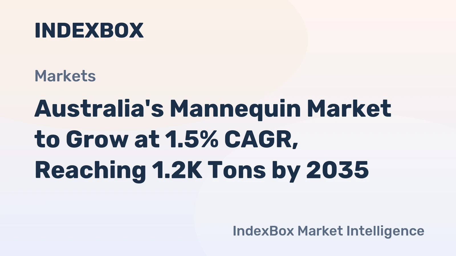 Australia's Mannequin Market to Grow at 1.5% CAGR, Reaching 1.2K Tons by 2035