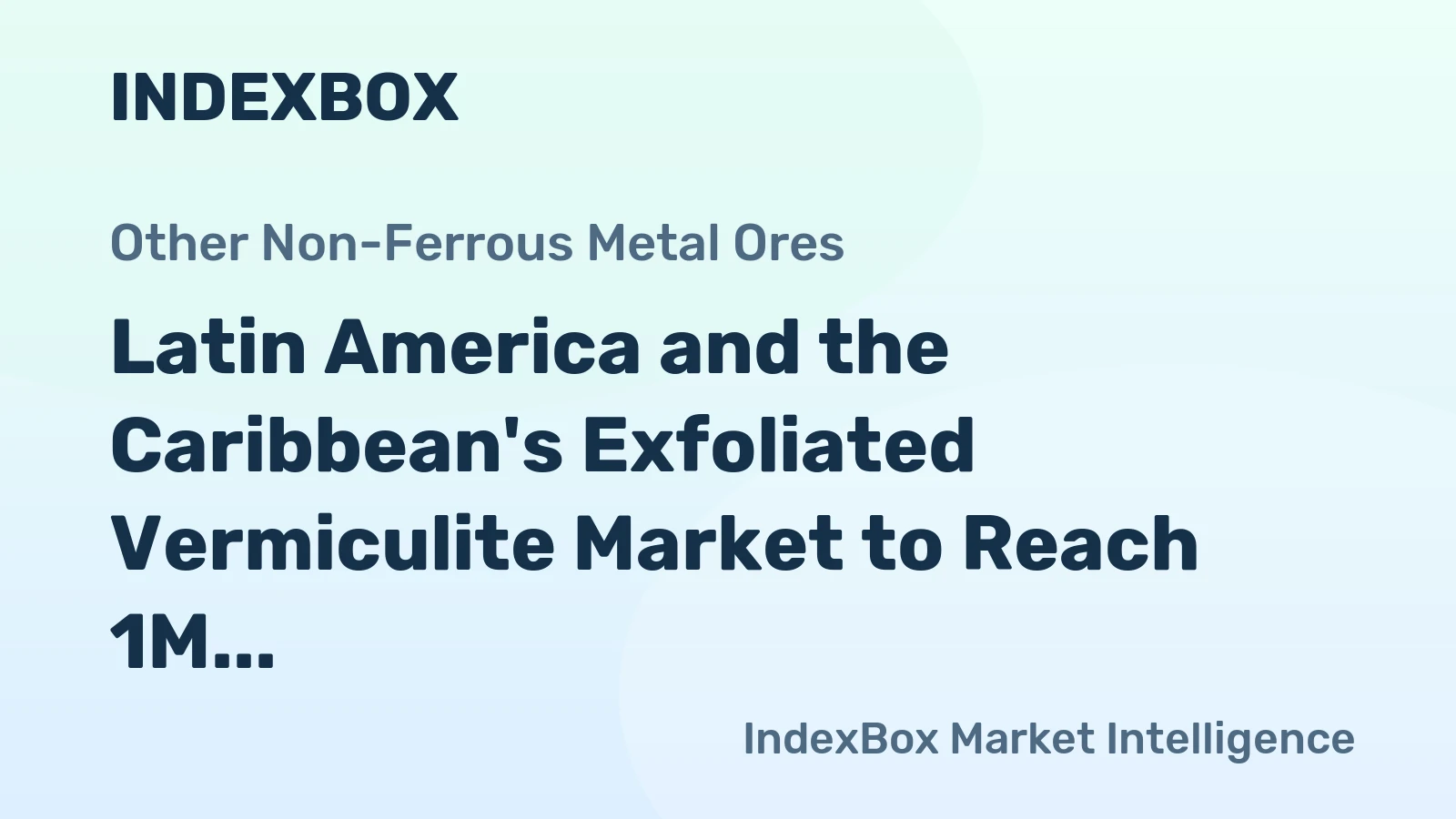 Latin America and the Caribbean's Exfoliated Vermiculite Market to Reach 1M Tons and $1B by 2035