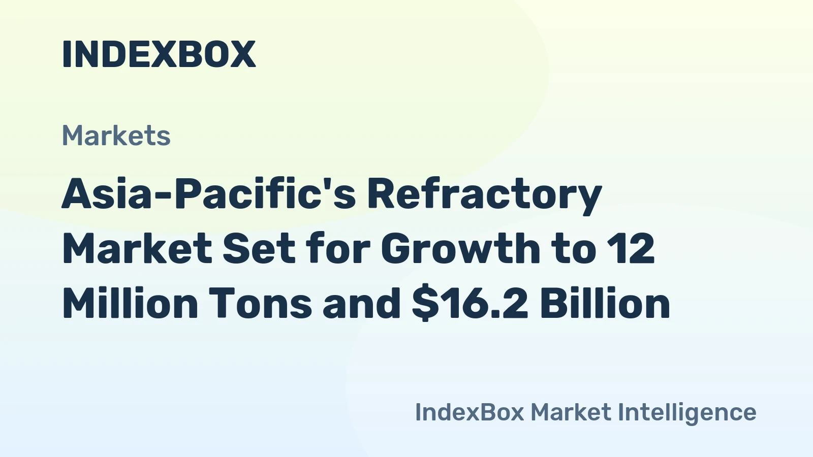 Asia-Pacific's Refractory Market Set for Growth to 12 Million Tons and $16.2 Billion