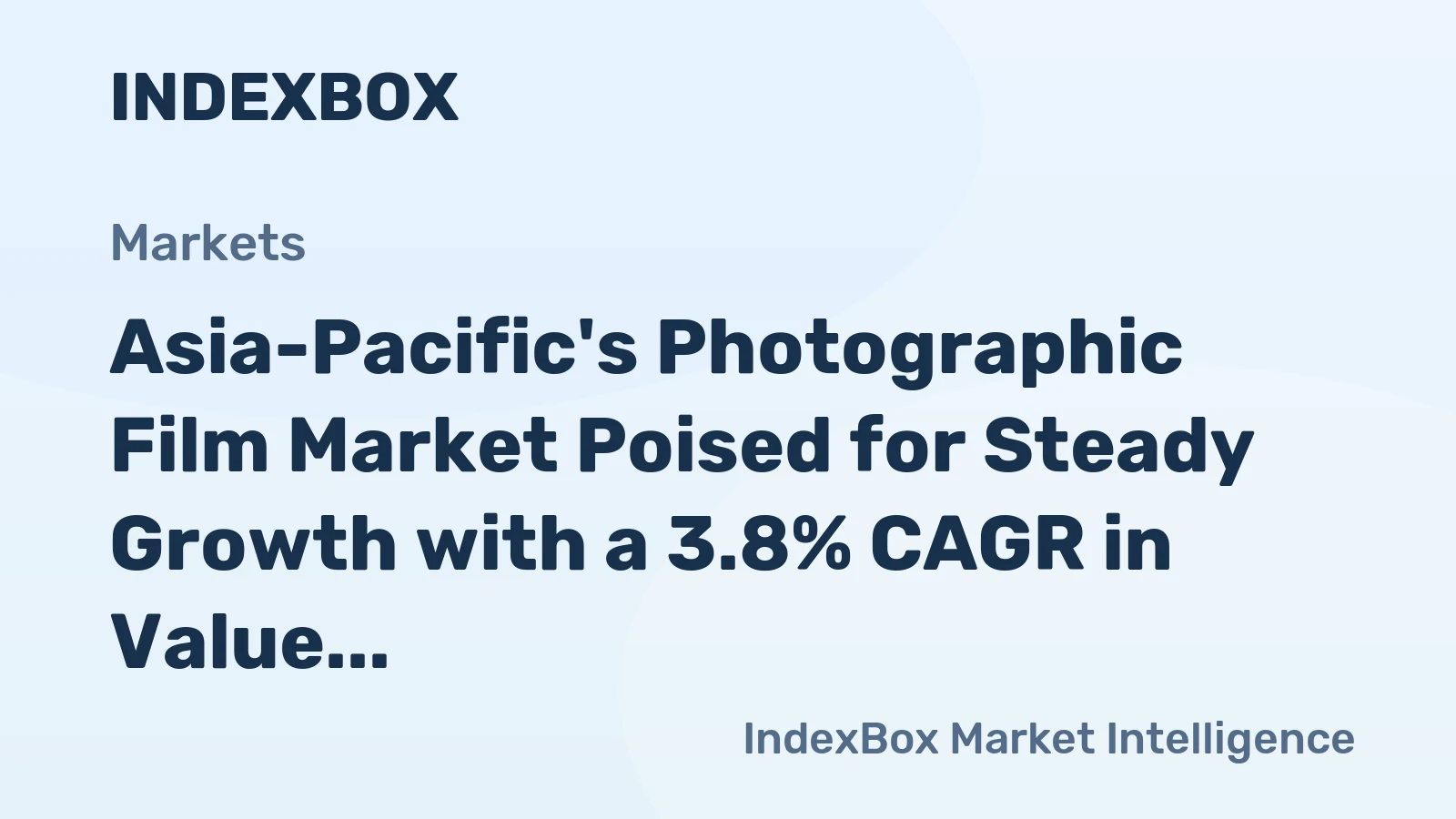 Asia-Pacific's Photographic Film Market Poised for Steady Growth with a 3.8% CAGR in Value Through 2035