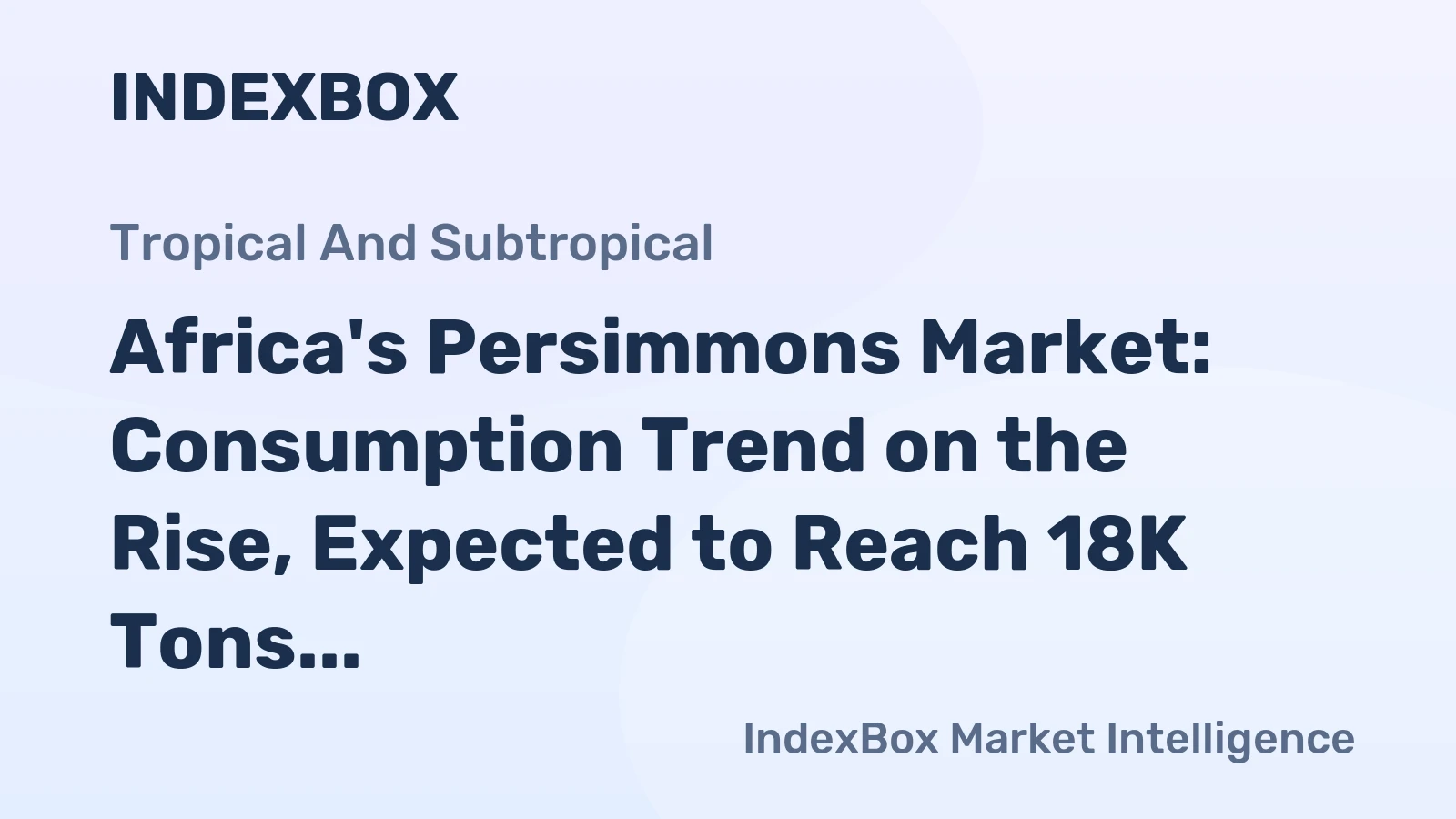 Africa's Persimmons Market: Consumption Trend on the Rise, Expected to Reach 18K Tons and $27M by 2035