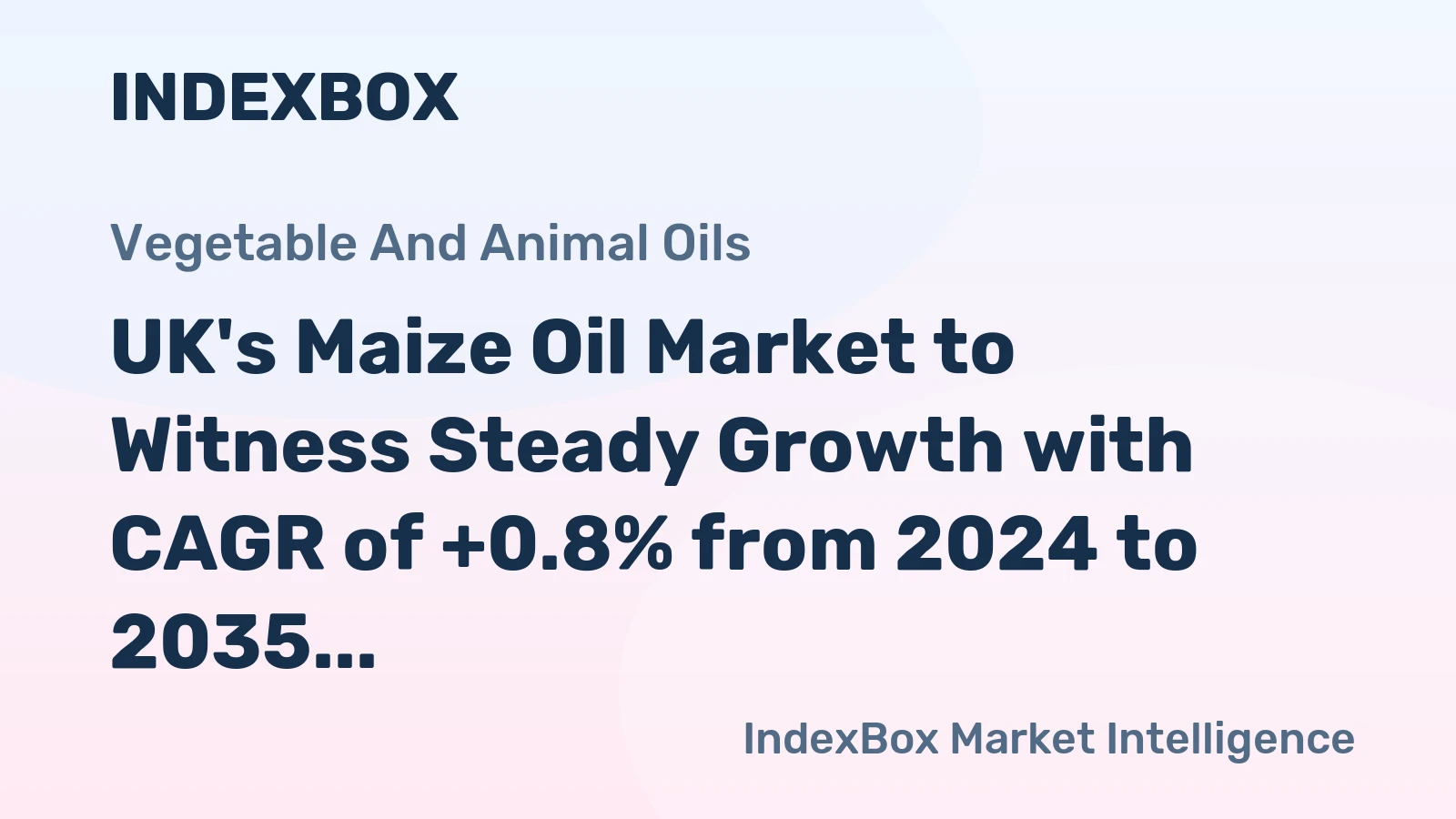 UK's Maize Oil Market to Witness Steady Growth with CAGR of +0.8% from 2024 to 2035