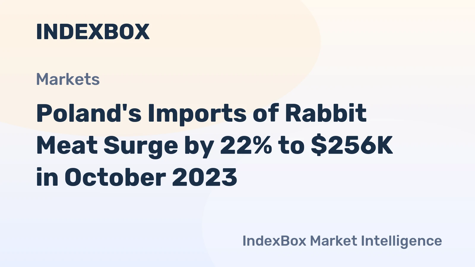 Poland's Imports of Rabbit Meat Surge by 22% to $256K in October 2023