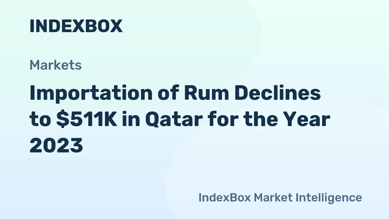 Importation of Rum Declines to $511K in Qatar for the Year 2023