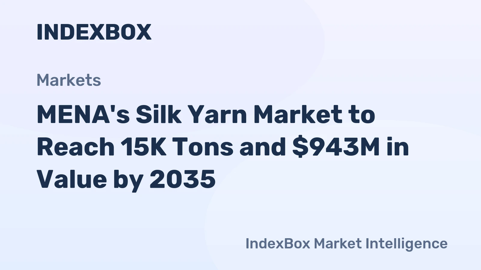 MENA's Silk Yarn Market to Reach 15K Tons and $943M in Value by 2035