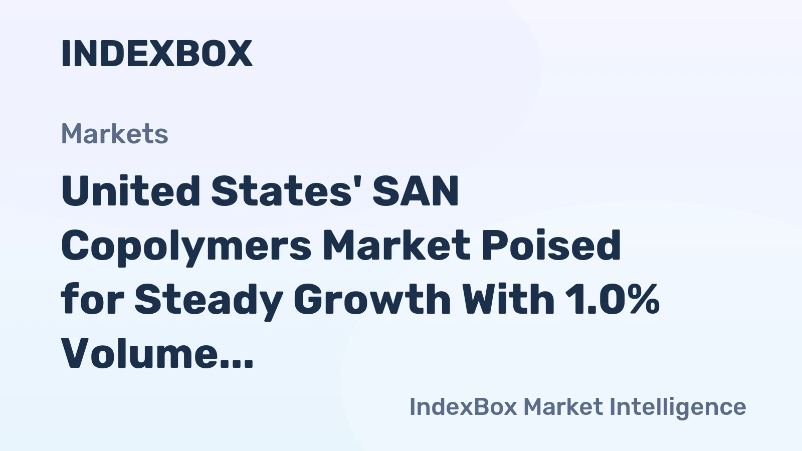 United States' SAN Copolymers Market Poised for Steady Growth With 1.0% Volume CAGR Through 2035