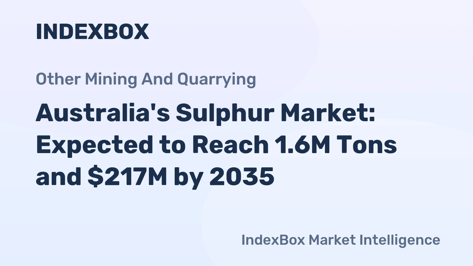 Australia's Sulphur Market: Expected to Reach 1.6M Tons and $217M by 2035
