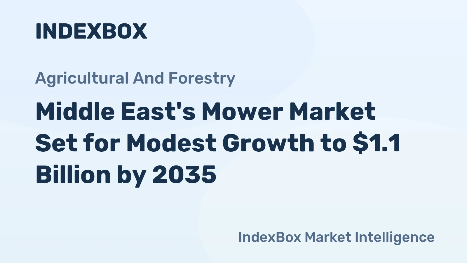 Middle East's Mower Market Set for Modest Growth to $1.1 Billion by 2035