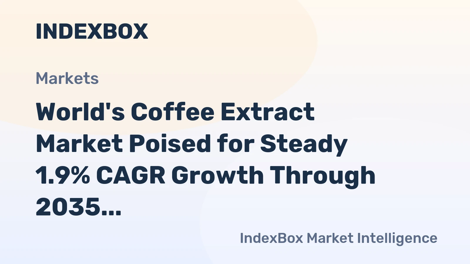 World's Coffee Extract Market Poised for Steady 1.9% CAGR Growth Through 2035