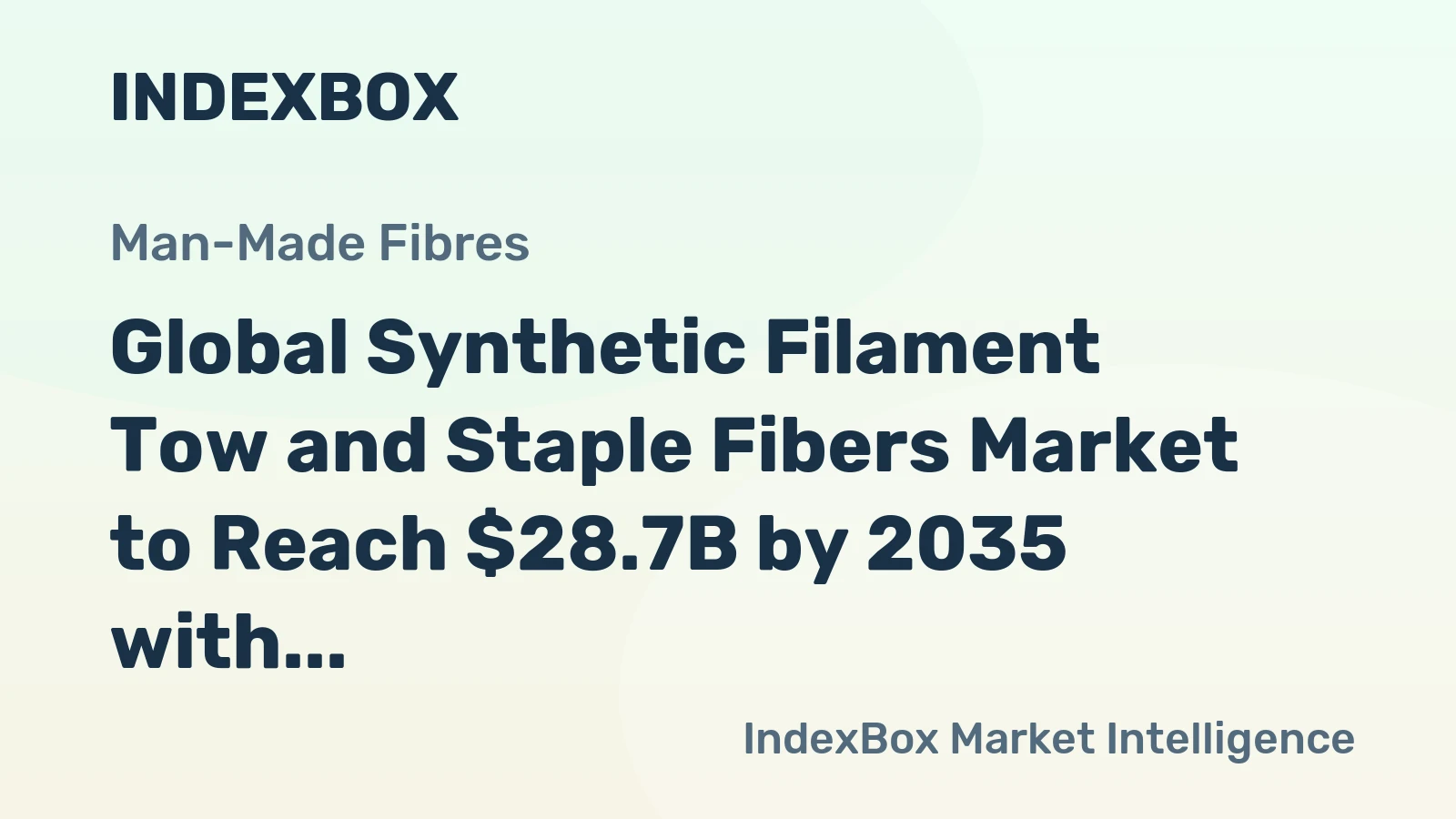 Global Synthetic Filament Tow and Staple Fibers Market to Reach $28.7B by 2035 with CAGR of +1.8%