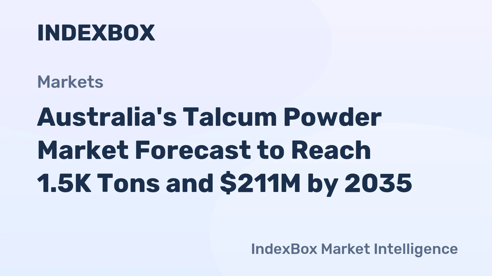 Australia's Talcum Powder Market Forecast to Reach 1.5K Tons and $211M by 2035