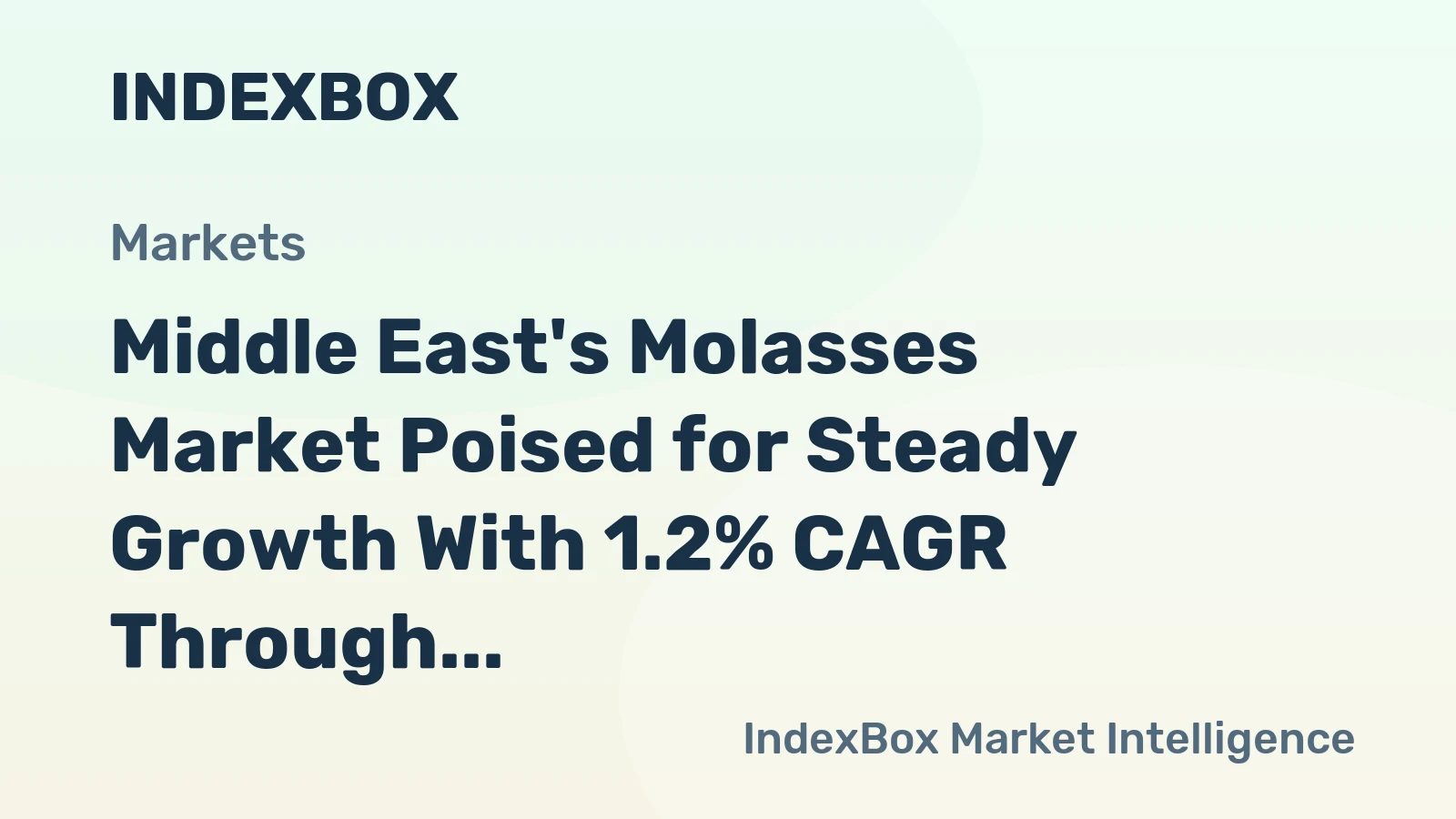 Middle East's Molasses Market Poised for Steady Growth With 1.2% CAGR Through 2035