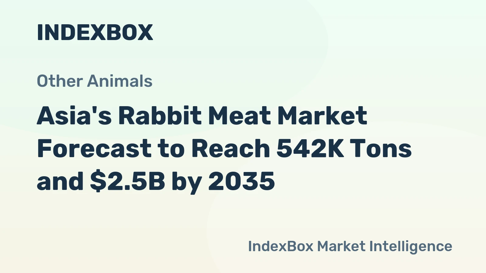 Asia's Rabbit Meat Market Forecast to Reach 542K Tons and $2.5B by 2035