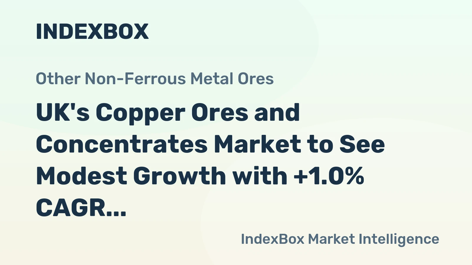 UK's Copper Ores and Concentrates Market to See Modest Growth with +1.0% CAGR over Next Decade
