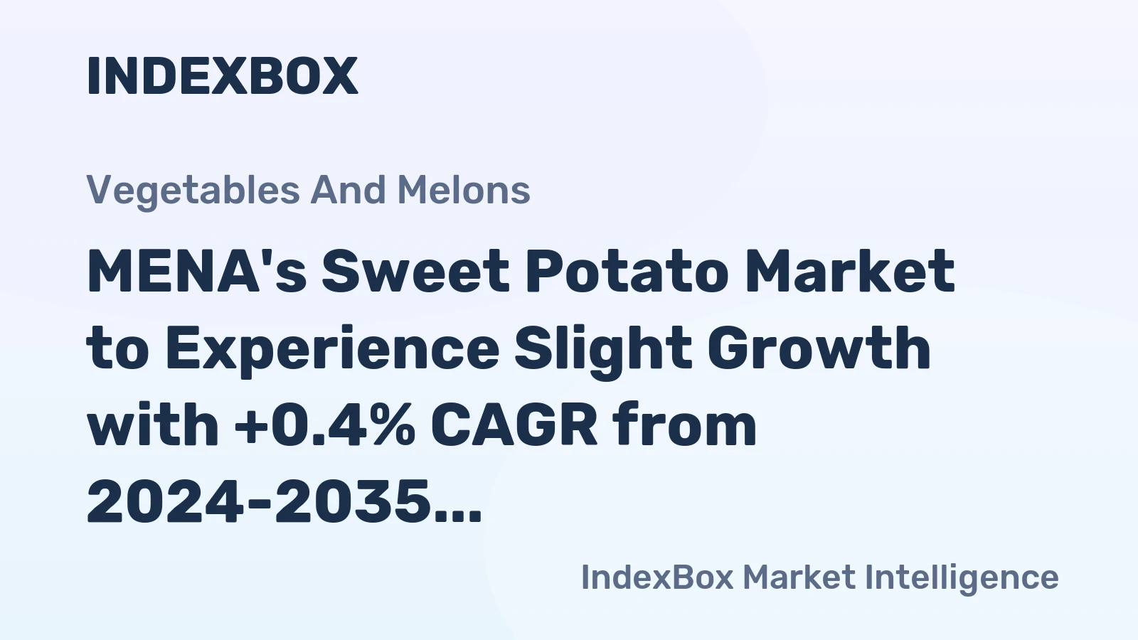 MENA's Sweet Potato Market to Experience Slight Growth with +0.4% CAGR from 2024-2035