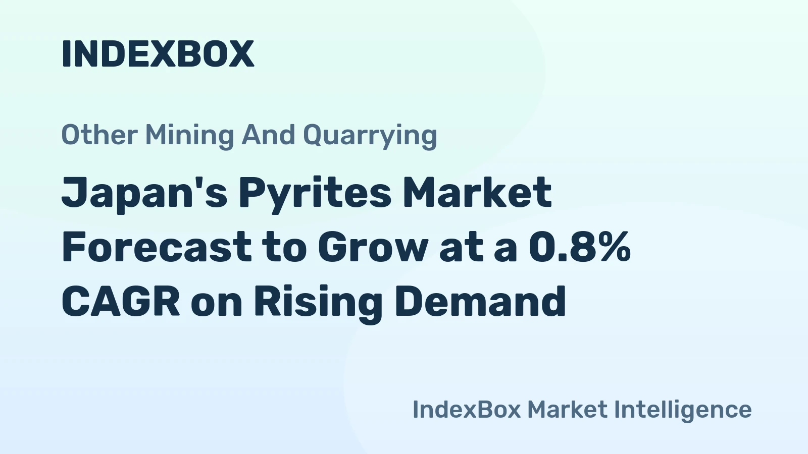 Japan's Pyrites Market Forecast to Grow at a 0.8% CAGR on Rising Demand