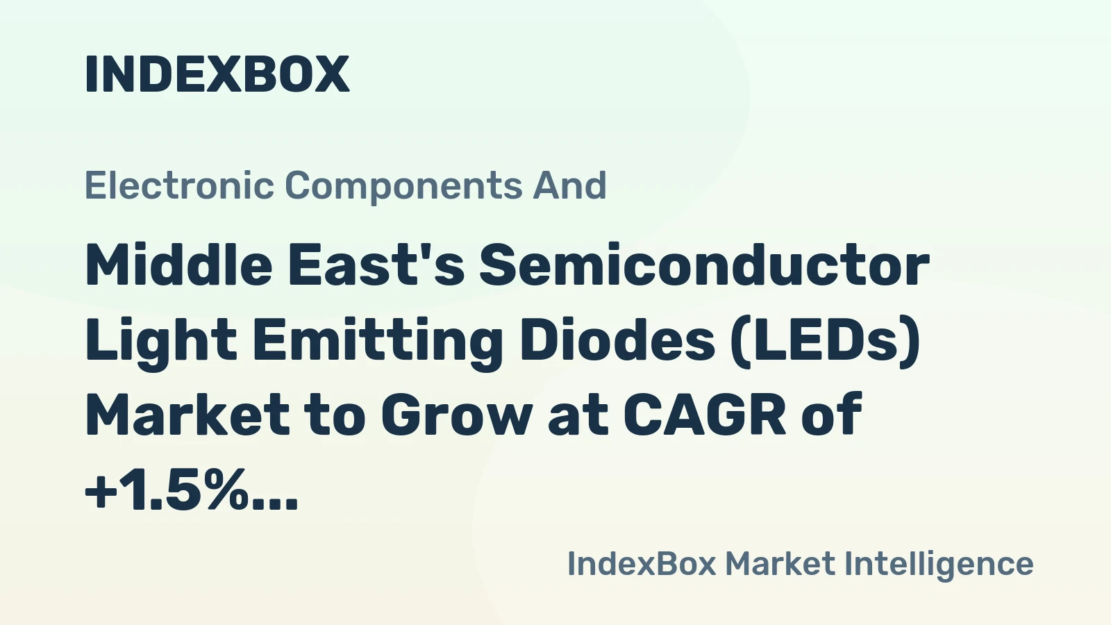 Middle East's Semiconductor Light Emitting Diodes (LEDs) Market to Grow at CAGR of +1.5% over Next Decade