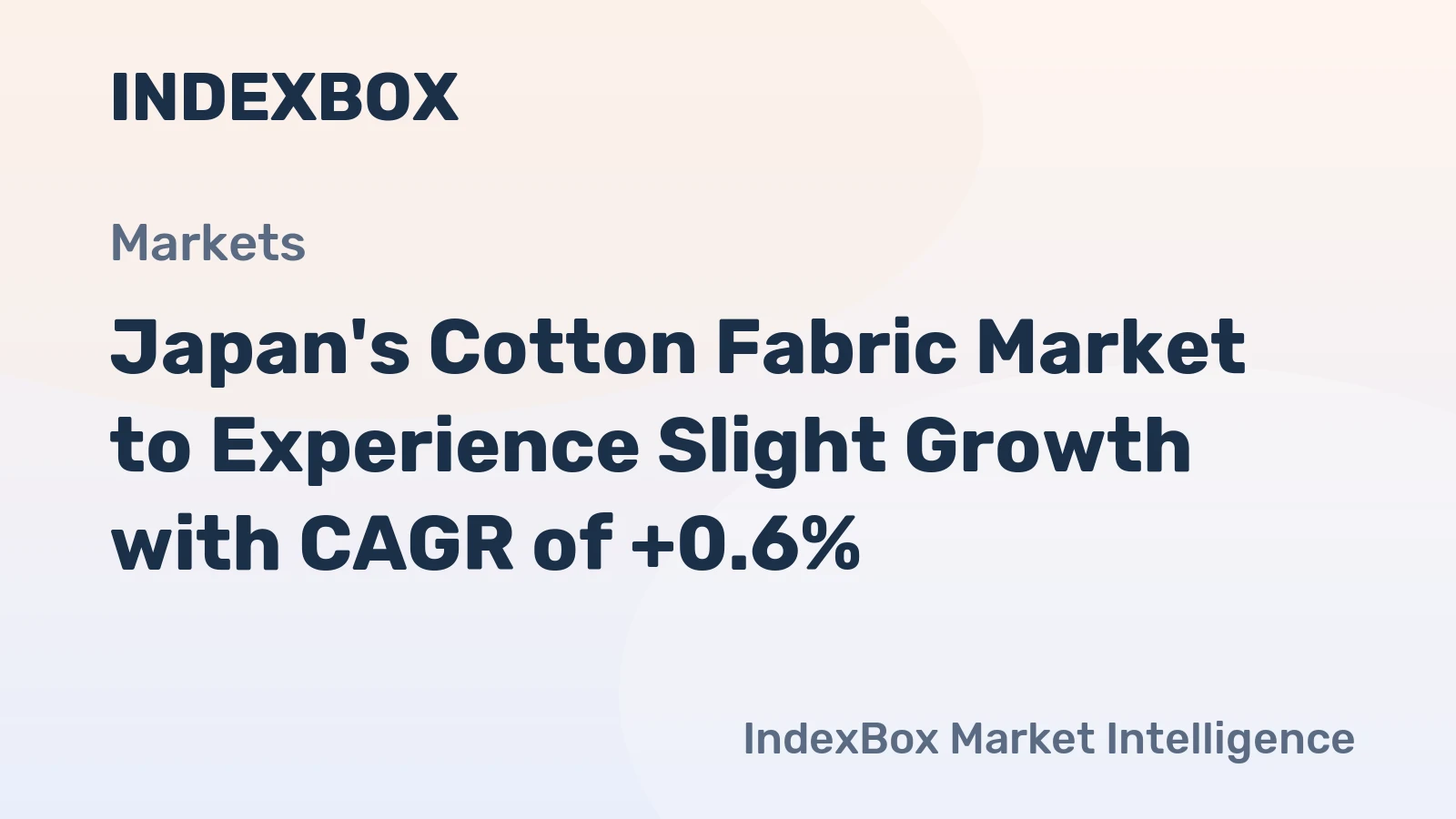 Japan's Cotton Fabric Market to Experience Slight Growth with CAGR of +0.6%