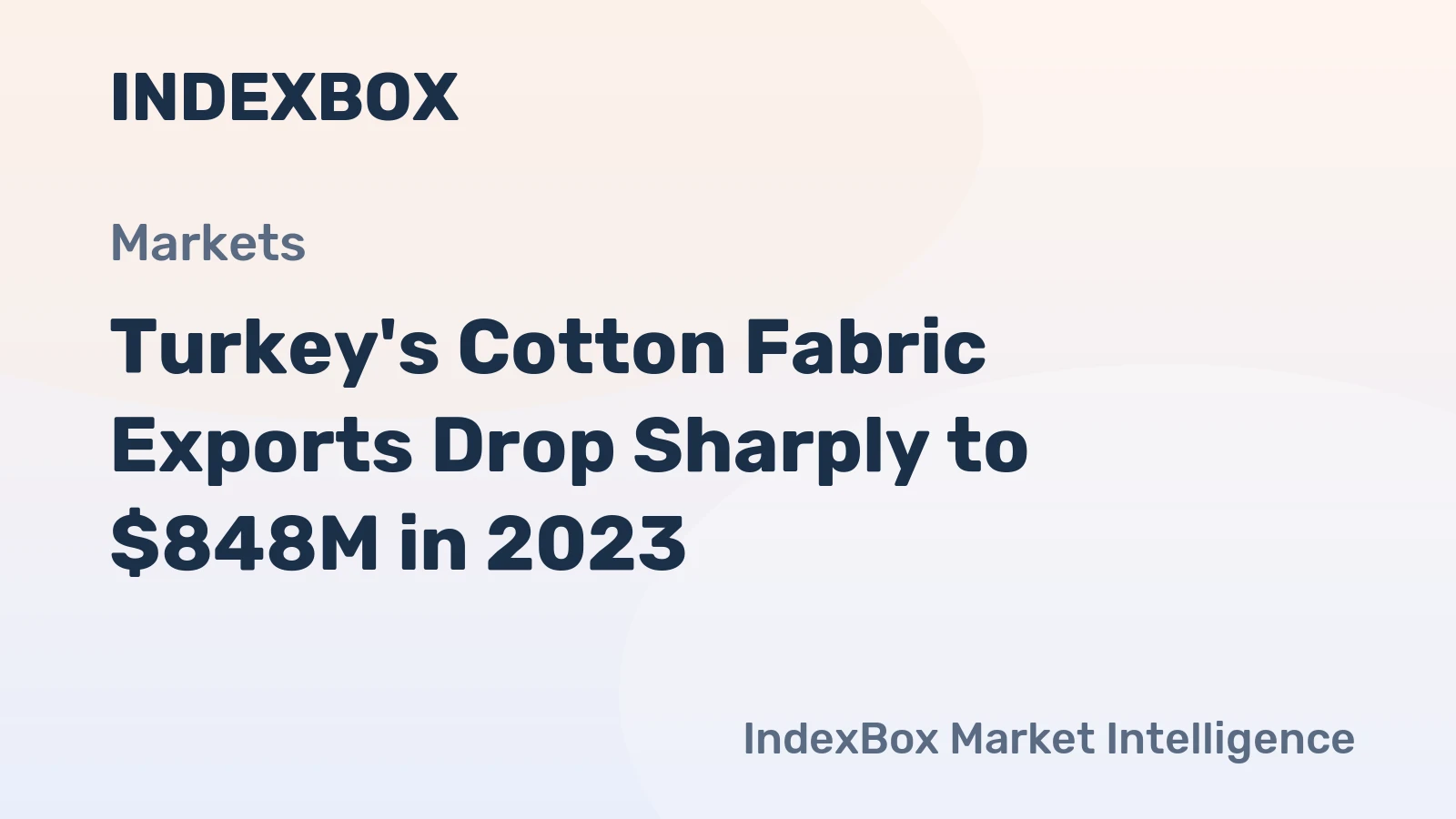 Turkey's Cotton Fabric Exports Drop Sharply to $848M in 2023