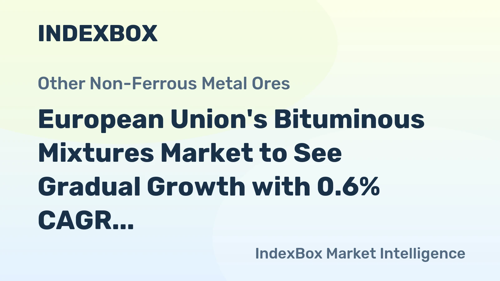 European Union's Bituminous Mixtures Market to See Gradual Growth with 0.6% CAGR from 2024-2035