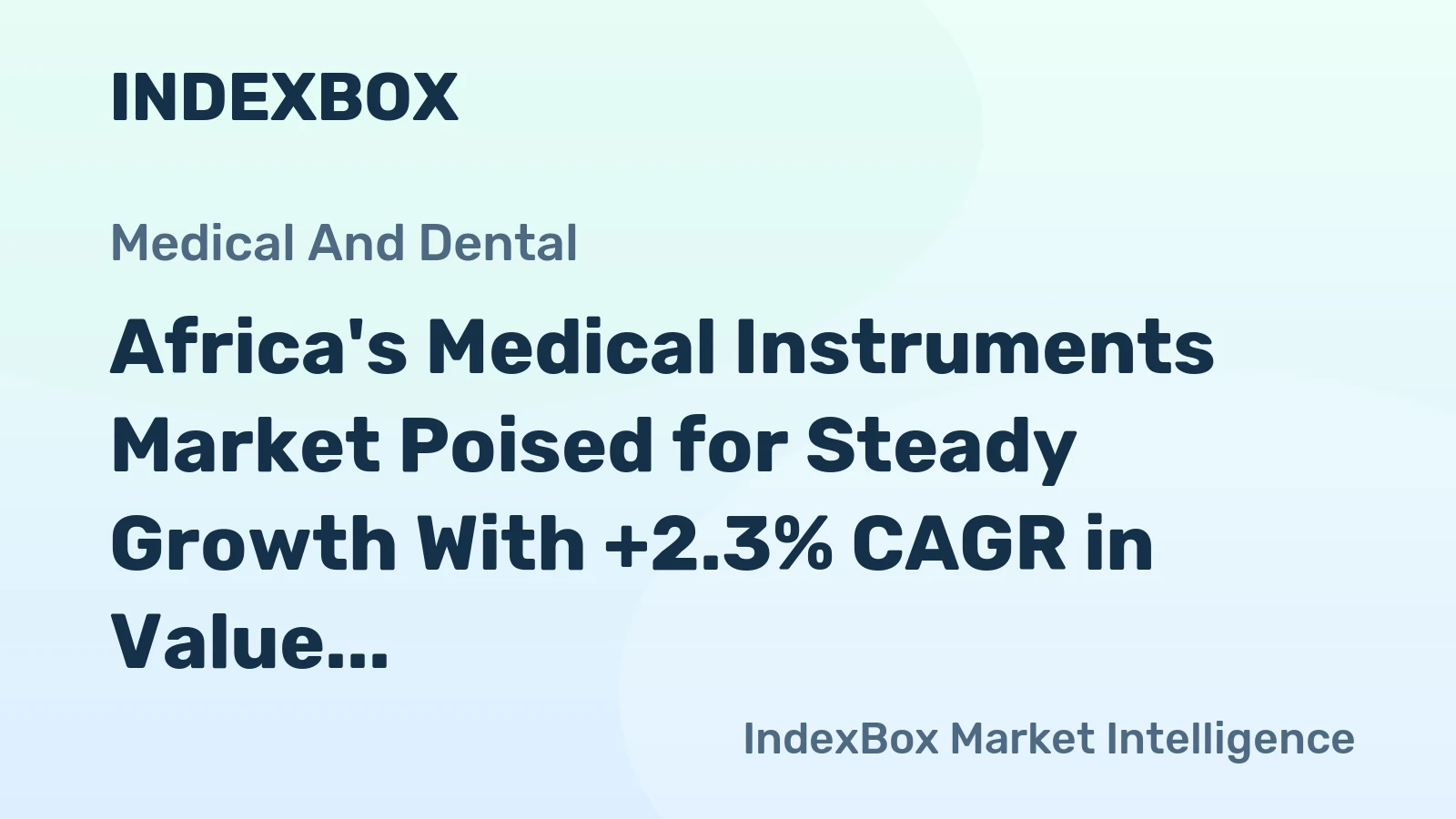 Africa's Medical Instruments Market Poised for Steady Growth With +2.3% CAGR in Value Through 2035