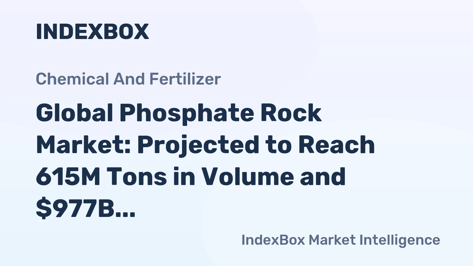 Global Phosphate Rock Market: Projected to Reach 615M Tons in Volume and $977B in Value by 2035