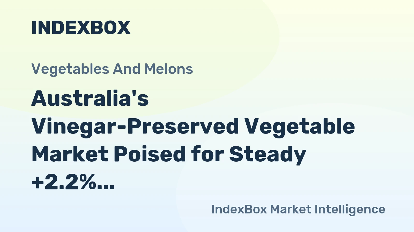 Australia's Vinegar-Preserved Vegetable Market Poised for Steady +2.2% CAGR Growth Through 2035