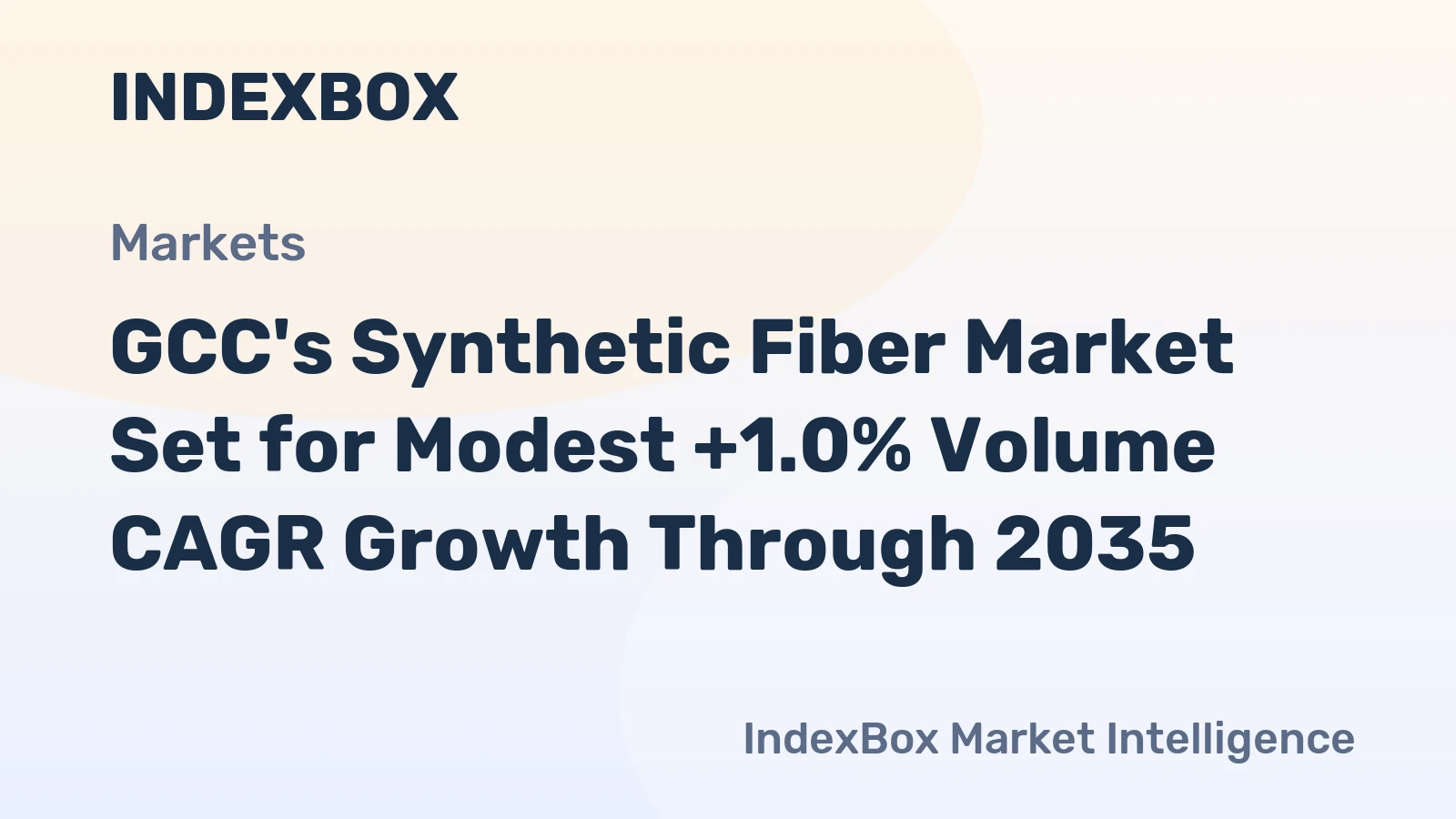GCC's Synthetic Fiber Market Set for Modest +1.0% Volume CAGR Growth Through 2035