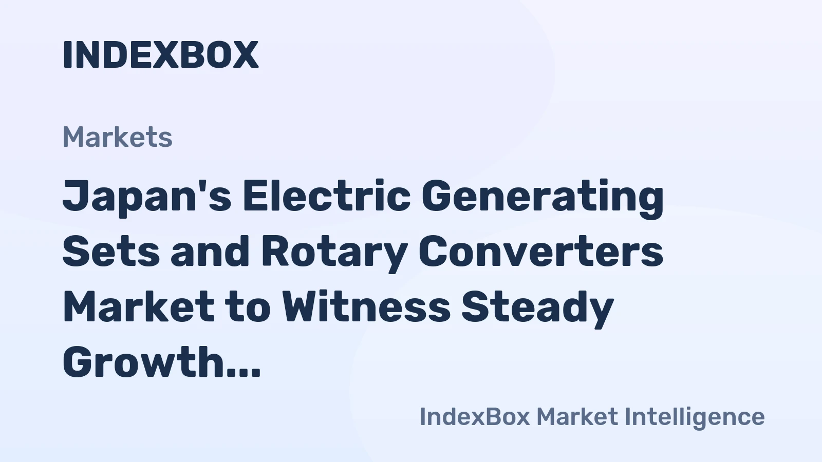 Japan's Electric Generating Sets and Rotary Converters Market to Witness Steady Growth with a CAGR of +2.0% by 2035