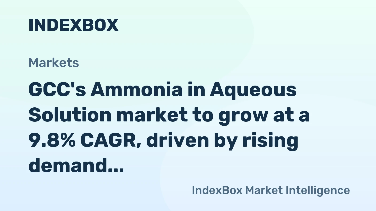 GCC's Ammonia in Aqueous Solution market to grow at a 9.8% CAGR, driven by rising demand, reaching 287K tons by 2035.