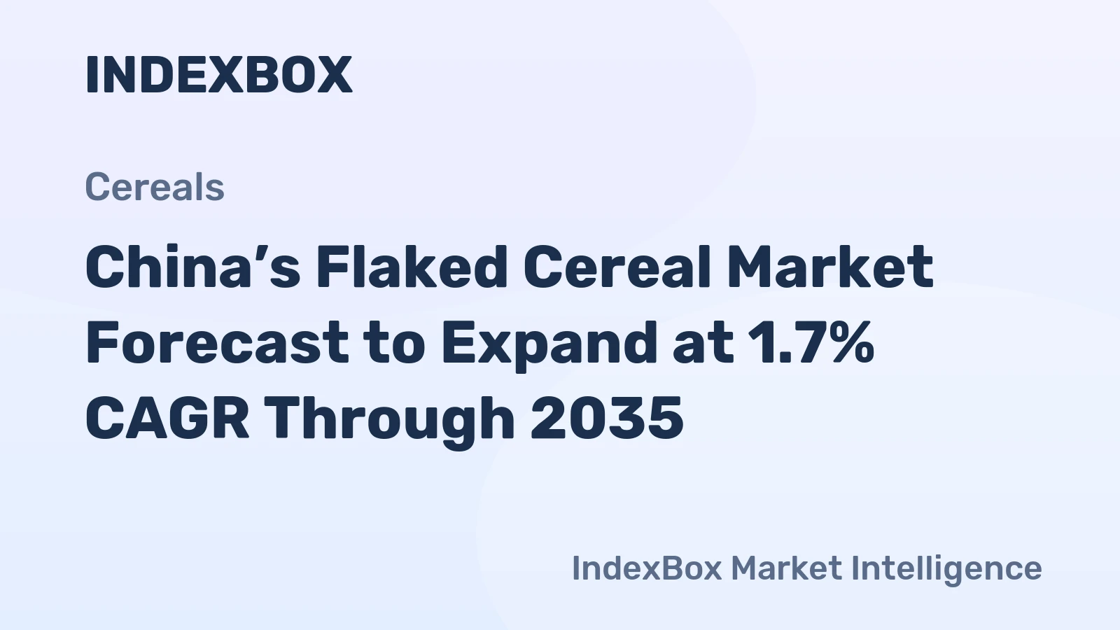 China’s Flaked Cereal Market Forecast to Expand at 1.7% CAGR Through 2035