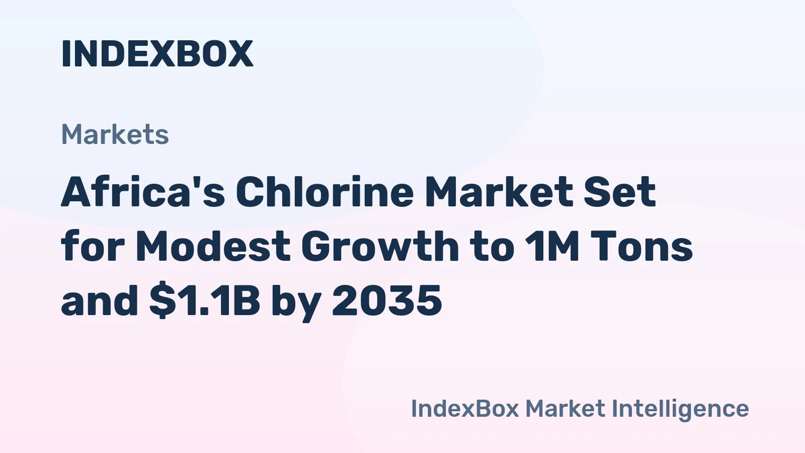 Africa's Chlorine Market Set for Modest Growth to 1M Tons and $1.1B by 2035