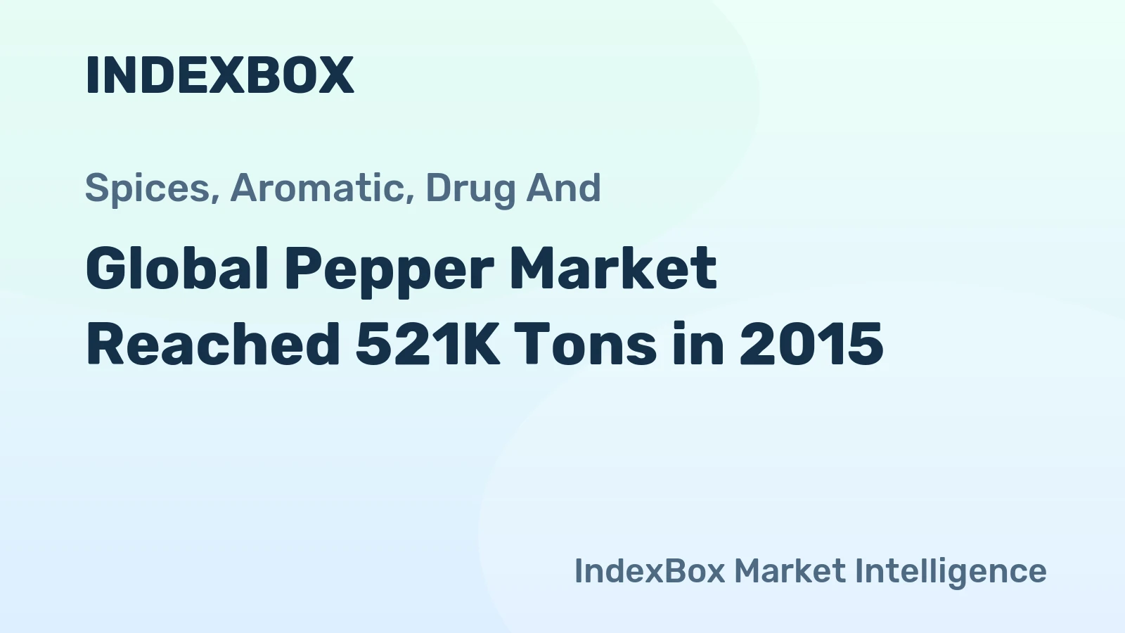 Global Pepper Market Reached 521K Tons in 2015