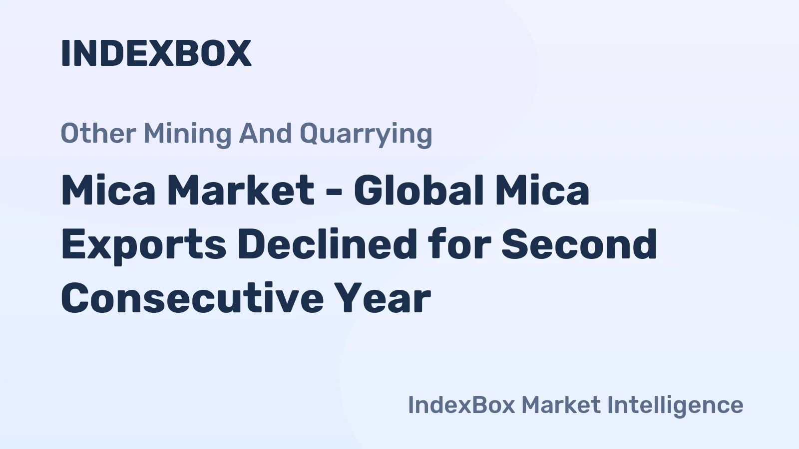 Mica Market - Global Mica Exports Declined for Second Consecutive Year