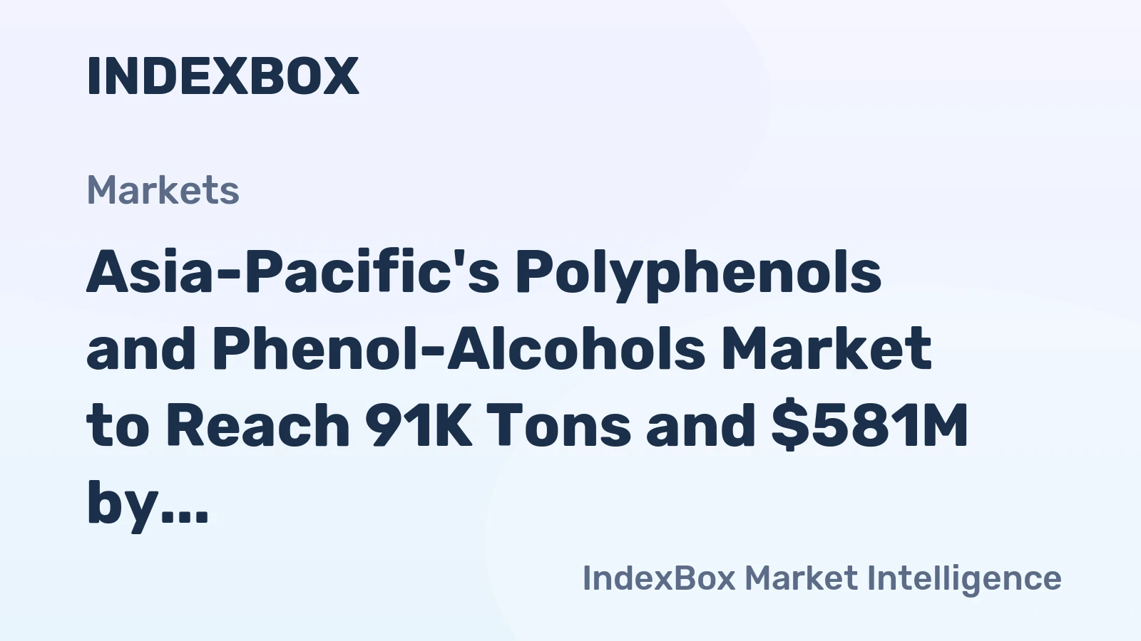 Asia-Pacific's Polyphenols and Phenol-Alcohols Market to Reach 91K Tons and $581M by 2035