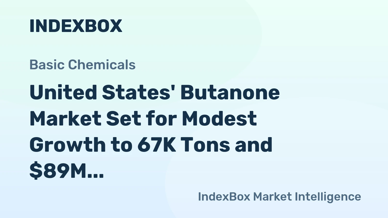 United States' Butanone Market Set for Modest Growth to 67K Tons and $89M by 2035