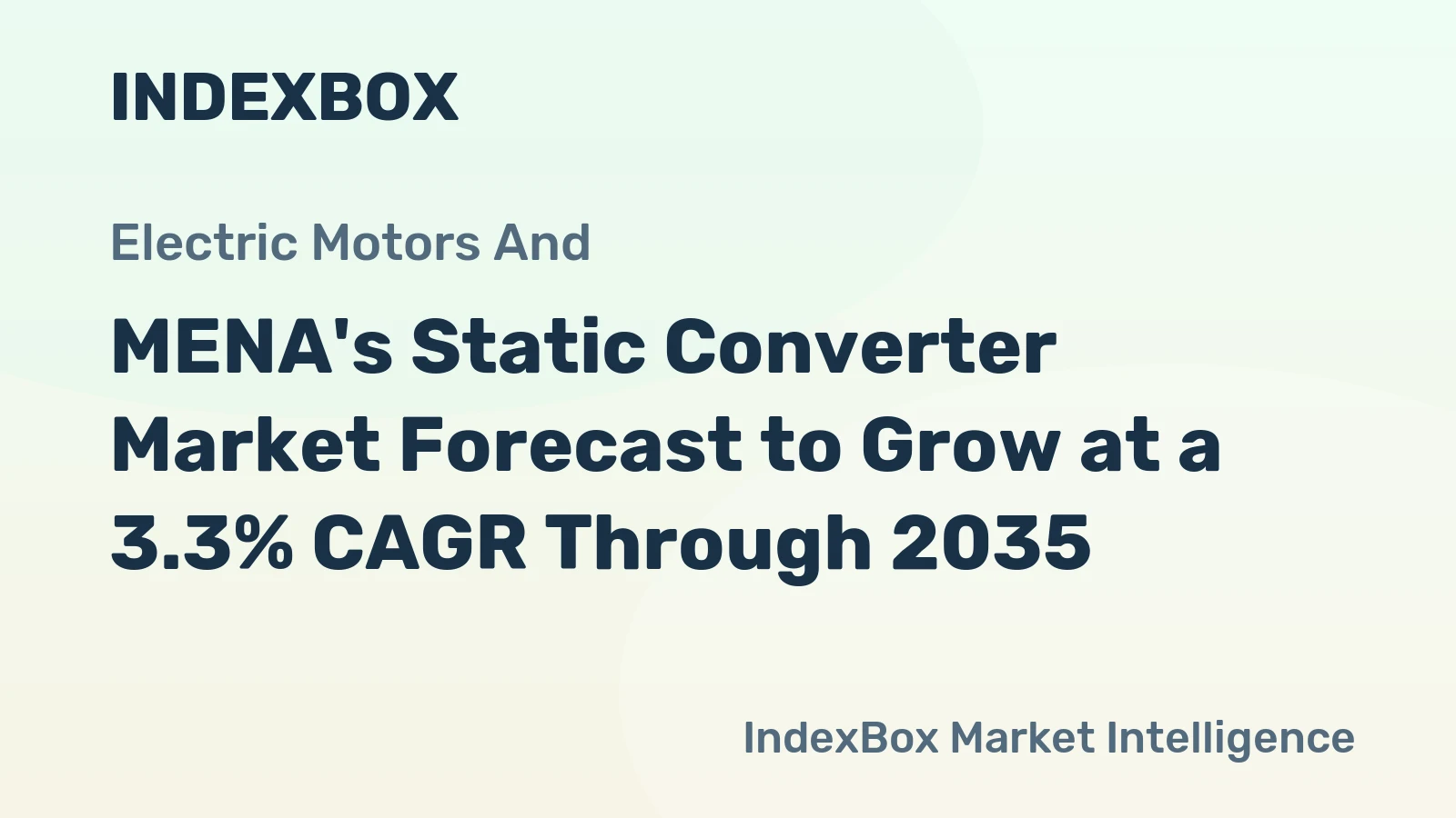 MENA's Static Converter Market Forecast to Grow at a 3.3% CAGR Through 2035