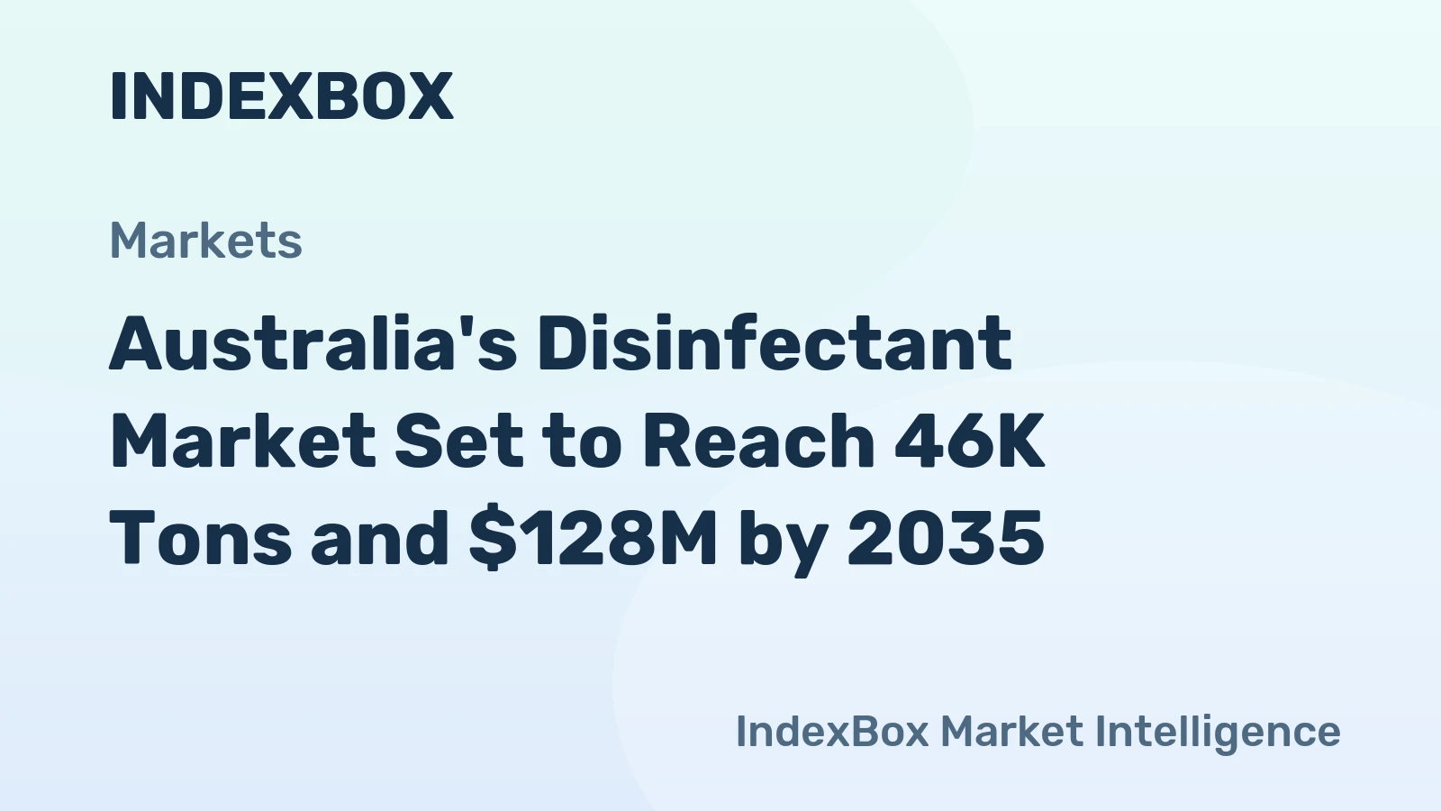 Australia's Disinfectant Market Set to Reach 46K Tons and $128M by 2035