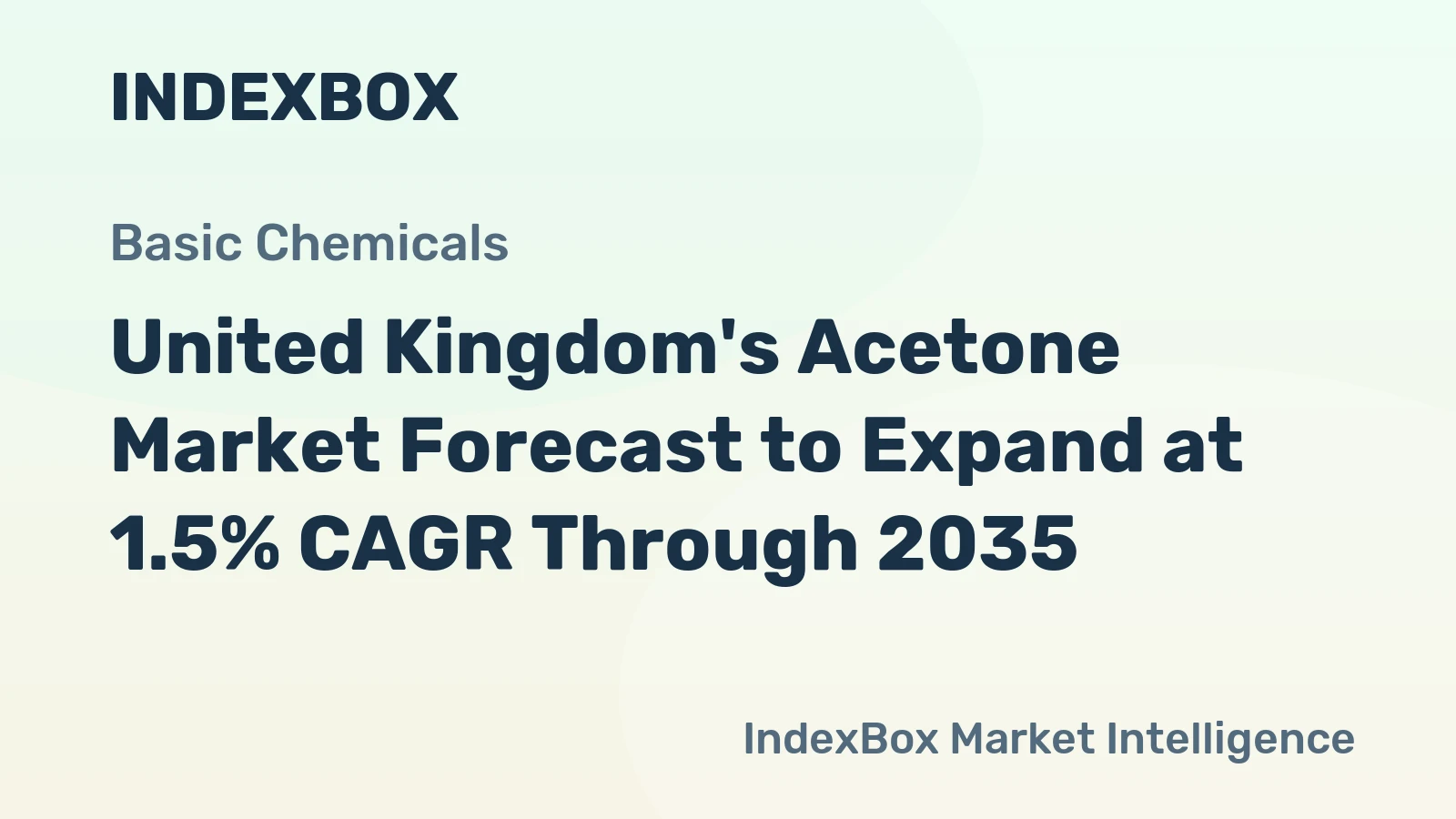United Kingdom's Acetone Market Forecast to Expand at 1.5% CAGR Through 2035