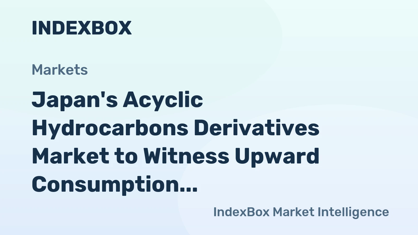 Japan's Acyclic Hydrocarbons Derivatives Market to Witness Upward Consumption Trend with Market Volume Reaching 45K Tons and Value of $633M by 2035