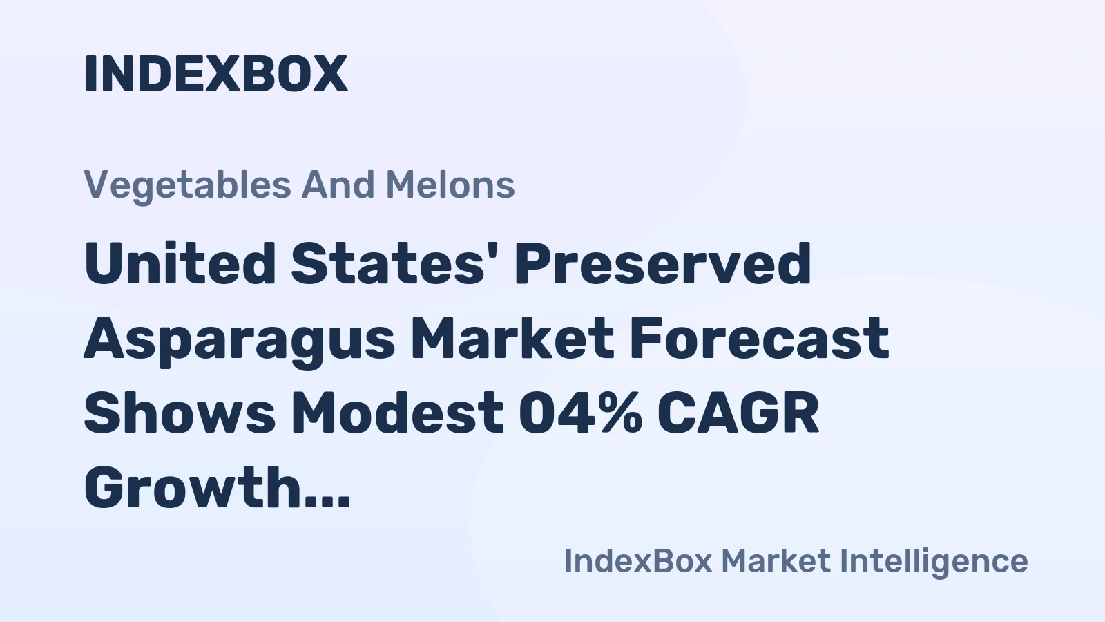 United States' Preserved Asparagus Market Forecast Shows Modest 04% CAGR Growth Through 2035